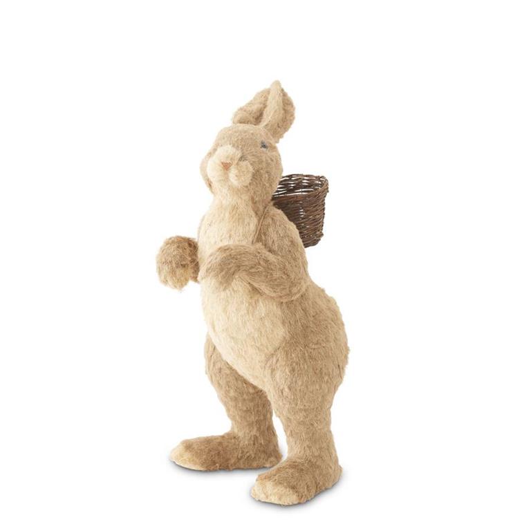 24.5" Sisal Rabbit with Basket– Design Decor Knoxville