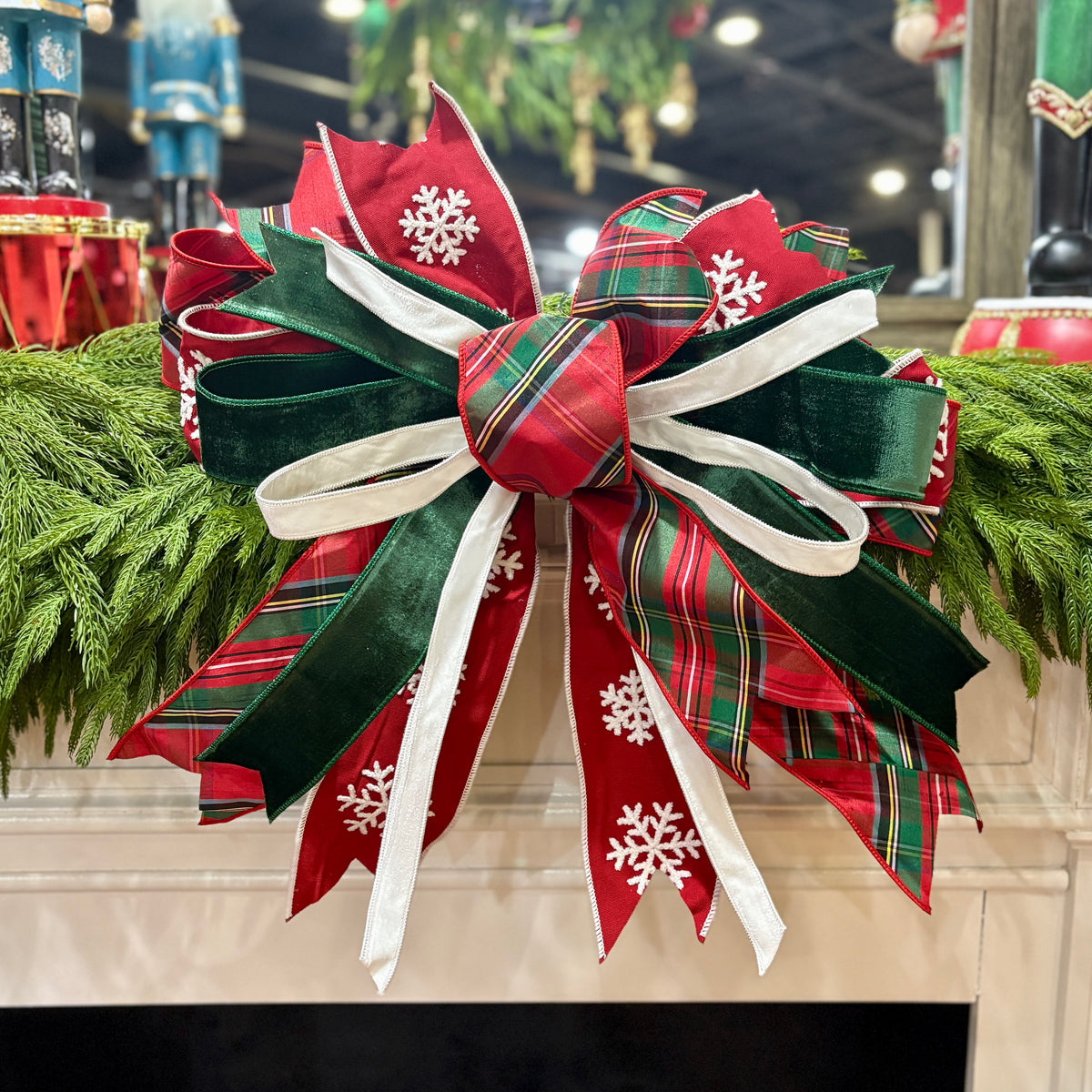 20" Holiday Luxe Christmas Bow | Handtied Designer Bow– Design Decor ...