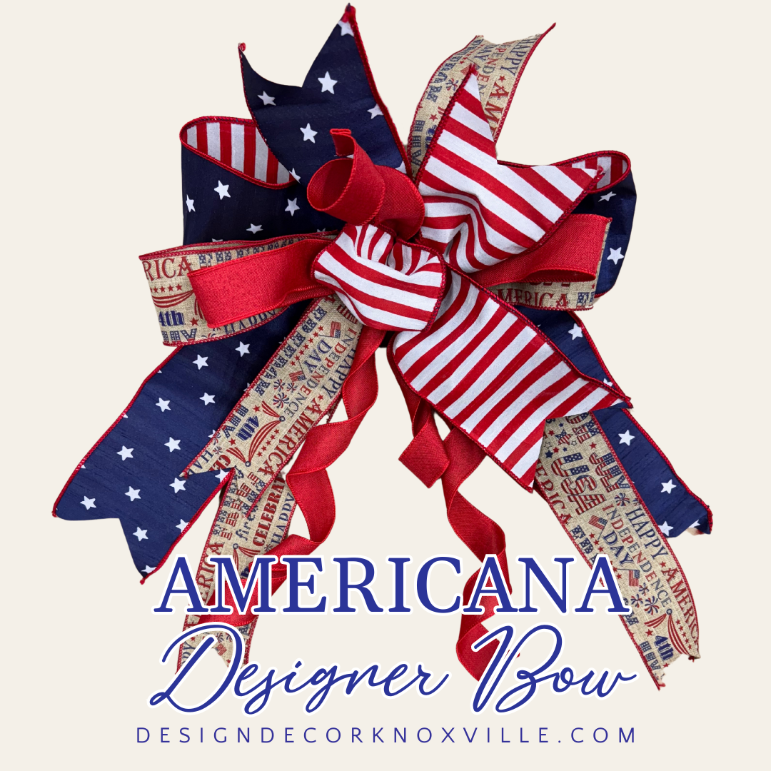 14" Americana Custom Ribbon Bow– Design Decor Knoxville
