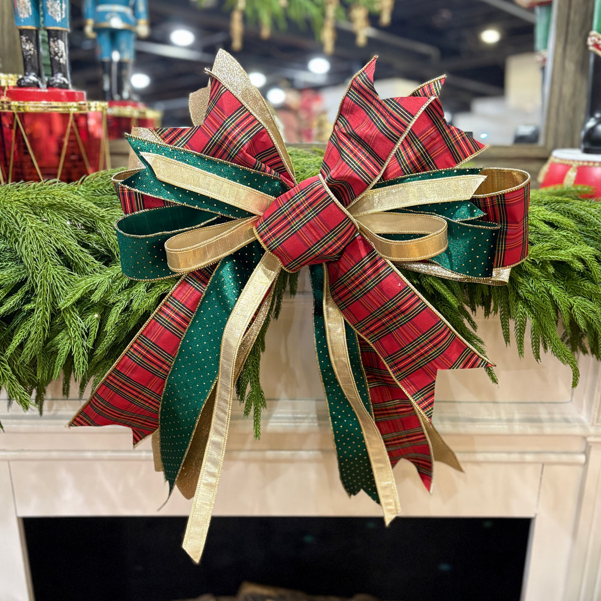 Mistletoe Mix Christmas Bow | 20" Handtied Designer Bow– Design Decor ...