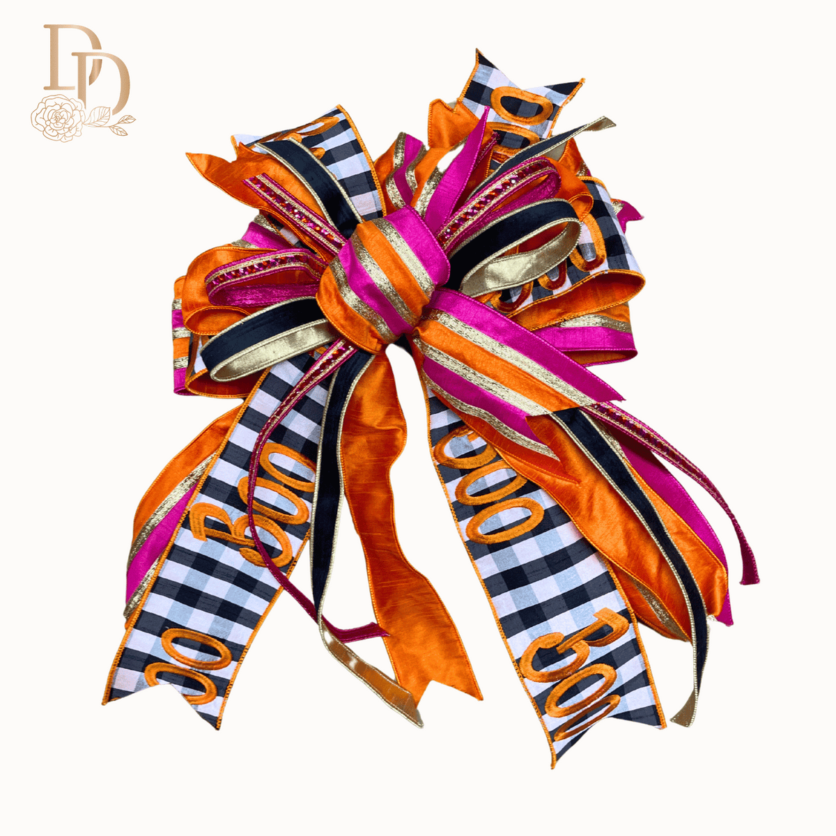 16" x 20" Boo-Tique Hand-Tied Designer Halloween Bow– Design Decor ...