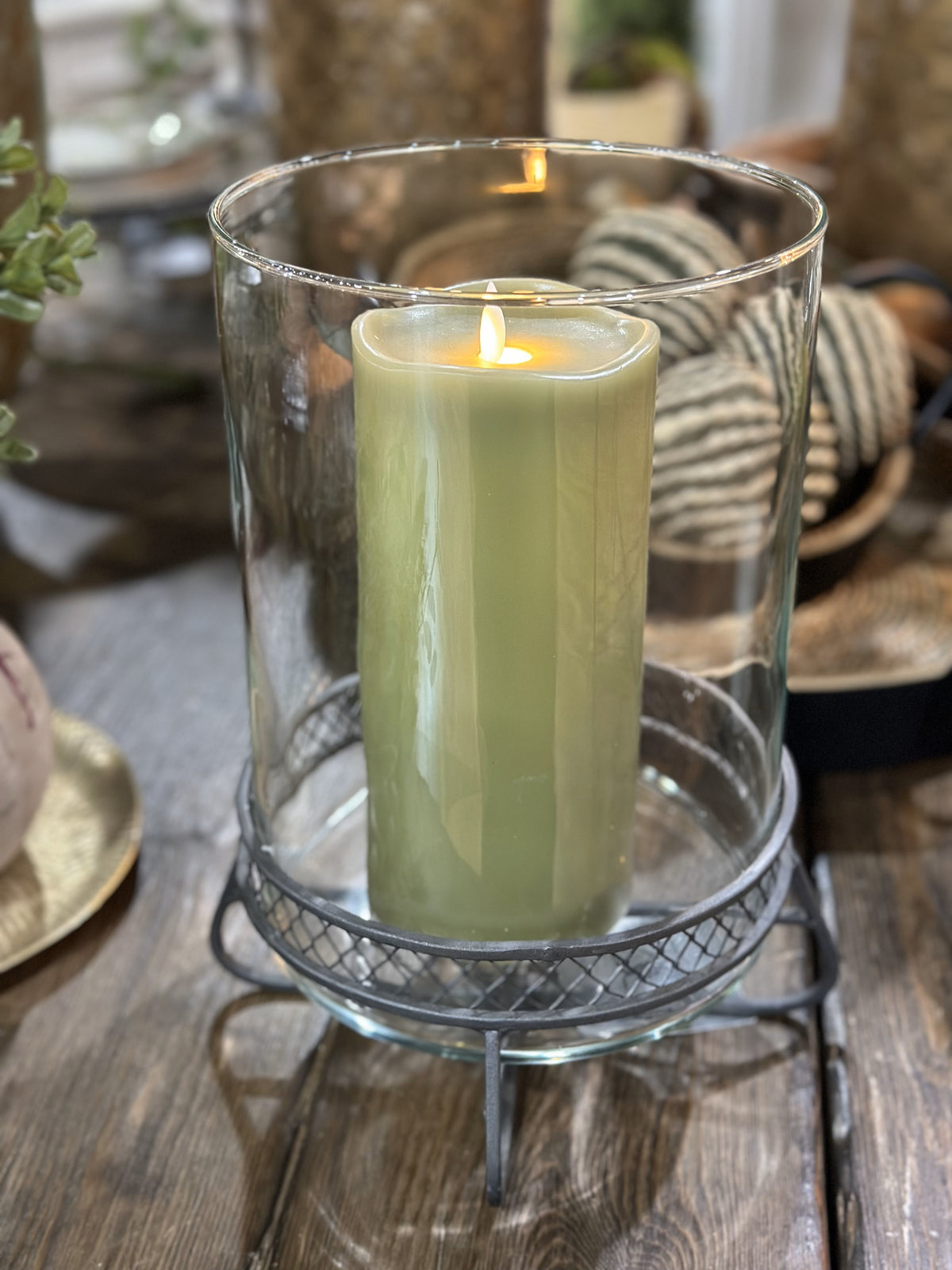 METAL & GLASS OPEN TOP LANTERN 10"-12"– Design Decor Knoxville