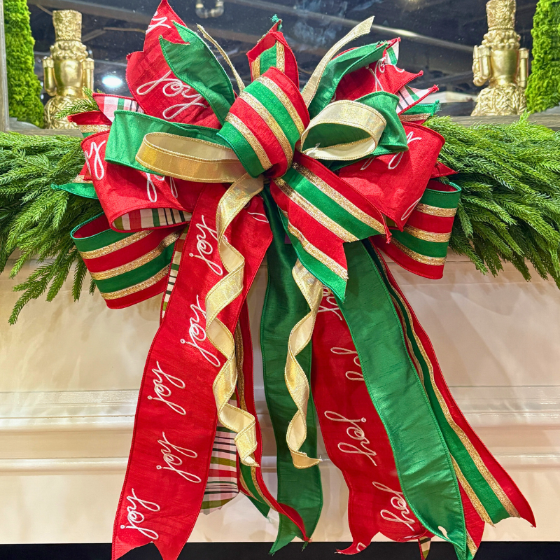 20" Holiday Cheer Christmas Bow– Design Decor Knoxville